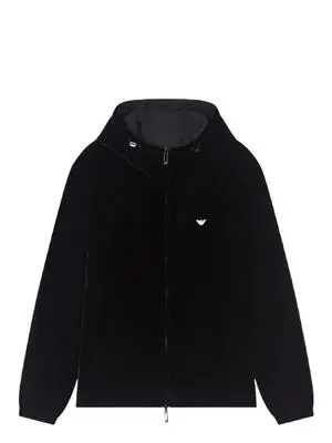 Emporio Armani Zip-up Reversible Hooded Jacket - Black