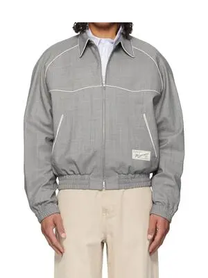 WOOYOUNGMI Wool Blend Twill Casual Jacket - Gray