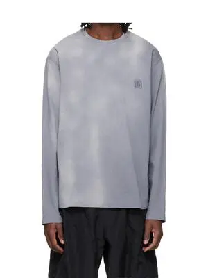 WOOYOUNGMI Long-sleeved Dyed Logo T-shirt - Gray