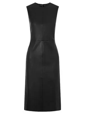 Stouls Leather Midi Dress - Black