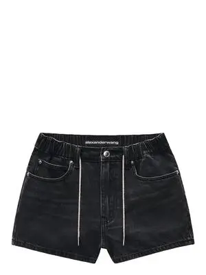 Alexander Wang Marathon Crystal-trim Shorts - Black