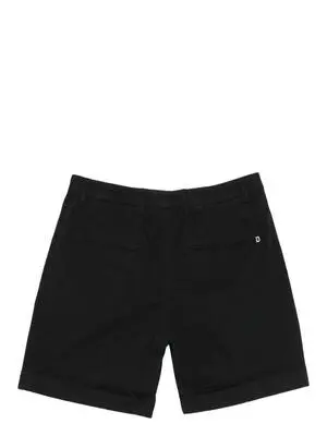 DONDUP Pleated Cuffed Hem Shorts - Black