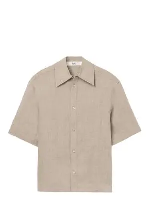 Séfr Short-sleeve Relaxed Shirt - Beige