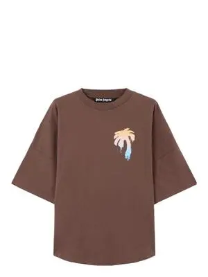 Palm Angels Palm Angels I Love PA Oversize T-Shirt Brown