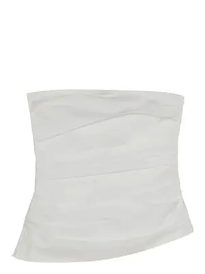 SIMKHAI Simkhai Off-the-Shoulder Pleated Corset Top