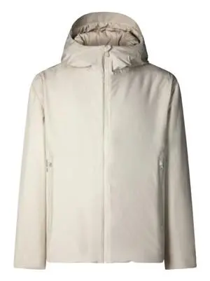 SAVE THE DUCK Hooded Rain Jacket - Rainy Beige