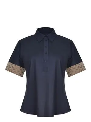 Herno Logo Trim Polo T-shirt - Black