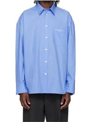 WOOYOUNGMI Poplin Button-down Shirt - Blue