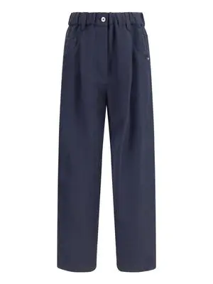 Brunello Cucinelli Elasticated Waist Straight Leg Trousers - Black
