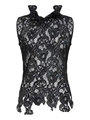 Giuseppe Di Morabito Sleeveless Lace Top - Black