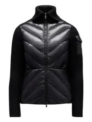 Moncler Quilted Down Zip-up Cardigan - Black