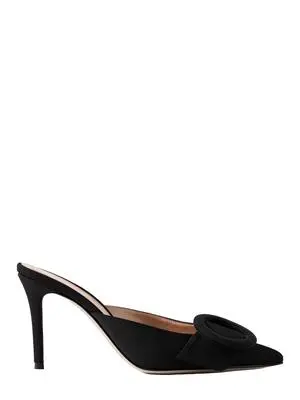 GIANVITO ROSSI Osaka 85 Buckle-embellished Faille Mules - Black