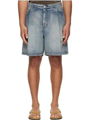WOOYOUNGMI Pleated Denim Shorts - Gray