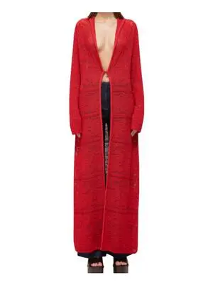 BLUGIRL Crochet-knit Long Cardigan - Red