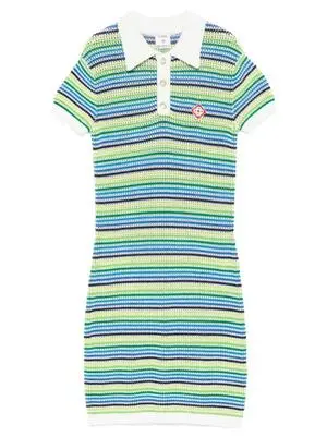 CASABLANCA Casablanca Striped Collared Mini Dress