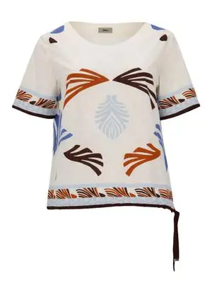 Herno Graphic Printed Crewneck T-shirt - Nude