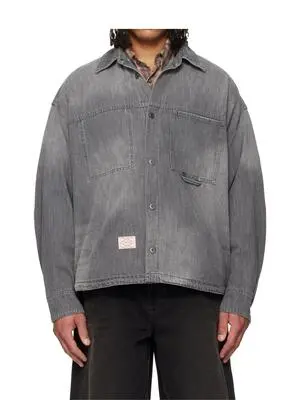 WOOYOUNGMI Lightweight Denim Shirt - Gray