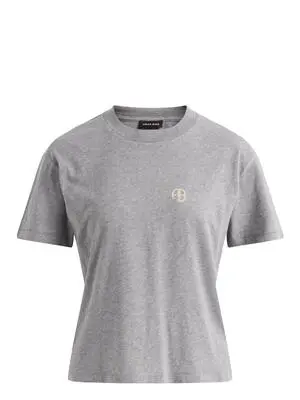 ANINE BING Anine Bing "AB" Logo Short Sleeve T-Shirt Gray