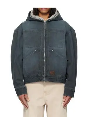 WOOYOUNGMI Hooded Dye Casual Jacket - Black