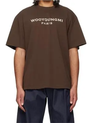 WOOYOUNGMI Logo Print T-shirt - Brown