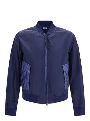 C.P. COMPANY Bi-tm Mixed Lens Bomber Jacket - Blue