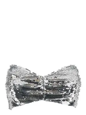 Simone Rocha Sequined Bandeau Top - Silver