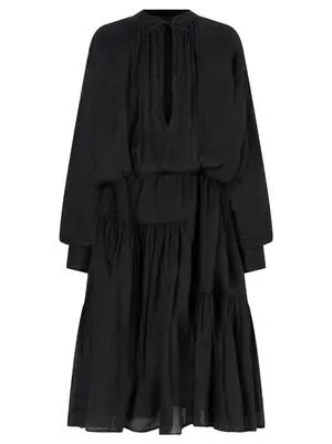 DRIES VAN NOTEN Dries Van Noten Pleated Ramie-Mousseline Midi Dress