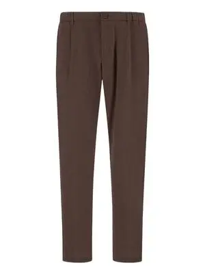Herno Seersucker Straight-leg Trousers - Brown