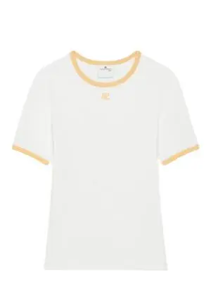 COURREGES Courrèges Contrast Trim Logo T-Shirt