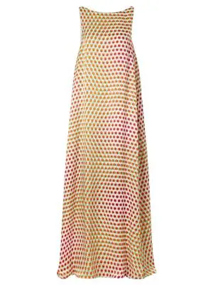 Dries Van Noten Polka-dot Silk-satin Maxi Dress - Multicolor