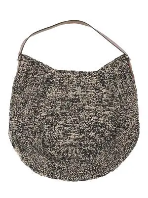 IBELIV Meva Raffia Shoulder Bag - Black