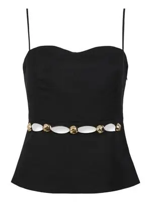 Simkhai Embellished Bustier Top - Black