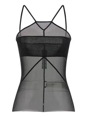 Rick Owens Rick Owens Sleeveless Top With Geometric Lines Black