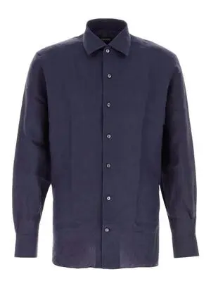 Zegna Long Sleeve Shirt - Blue