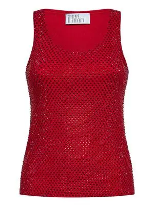 Giuseppe Di Morabito Embellished Racerback Top - Red