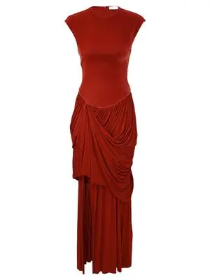 Zimmermann Memento Drape Maxi Dress - Deep Rose