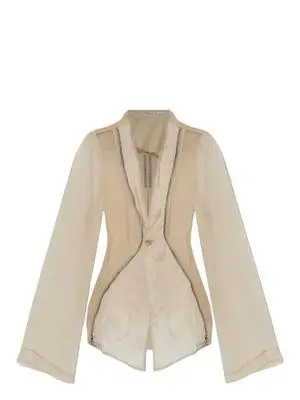 Rick Owens Stag Sheer Zip Jacket - Beige