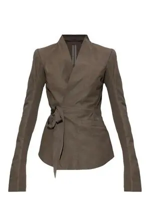Rick Owens Hollywood Belted Wrap Jacket - Brown