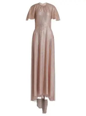 ALBERTA FERRETTI Alberta Ferretti Micro-Rhinestone Evening Gown
