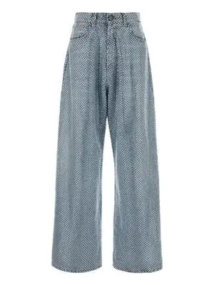 Giuseppe Di Morabito Embellished Wide-leg Jeans - Gray