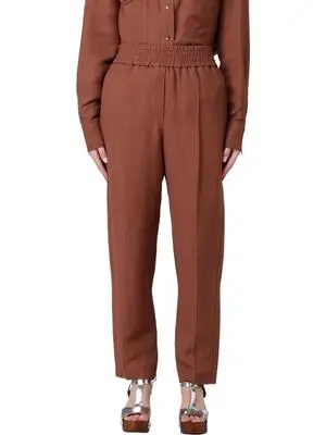 Brunello Cucinelli Elasticated Waistband Trousers With Pleated Details - Brown