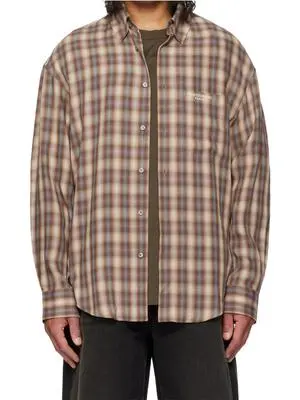 WOOYOUNGMI Plaid Long-sleeved Shirt - No