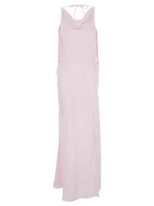 ROTATE BY BIRGER CHRISTENSEN Ruffled Floral Halterneck Maxi Dress - Pink