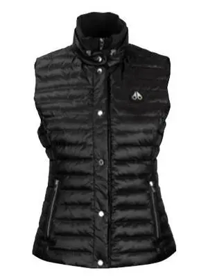 Moose Knuckles High-necked Sleeveless Down Vest - Black