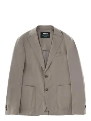 Hugo Boss Lapel Long-sleeved Suit Jacket - Gray