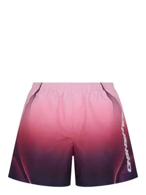 Casablanca Gradient Print Swim Shorts - Pink/purple