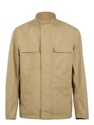 Herno Herno High Neck Utility Jacket Beige