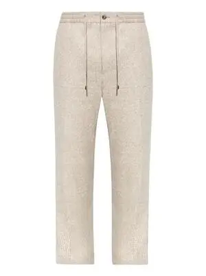 Etro Plaid Drawstring Pants - Beige