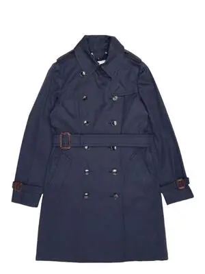 Max Mara Double-breasted Lapel Trench Coat - Blue