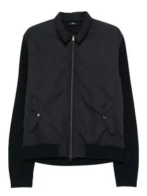 Herno Zip-up Cardigan - Black